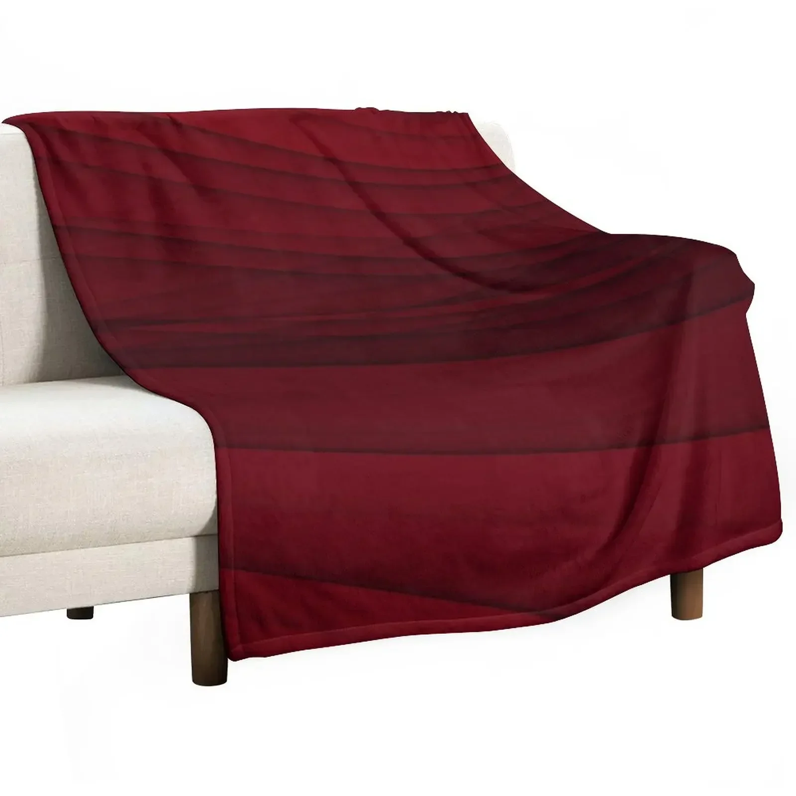 Deep Red Linear Throw Blanket For rative Sofa Single Flannels Stuffeds ...