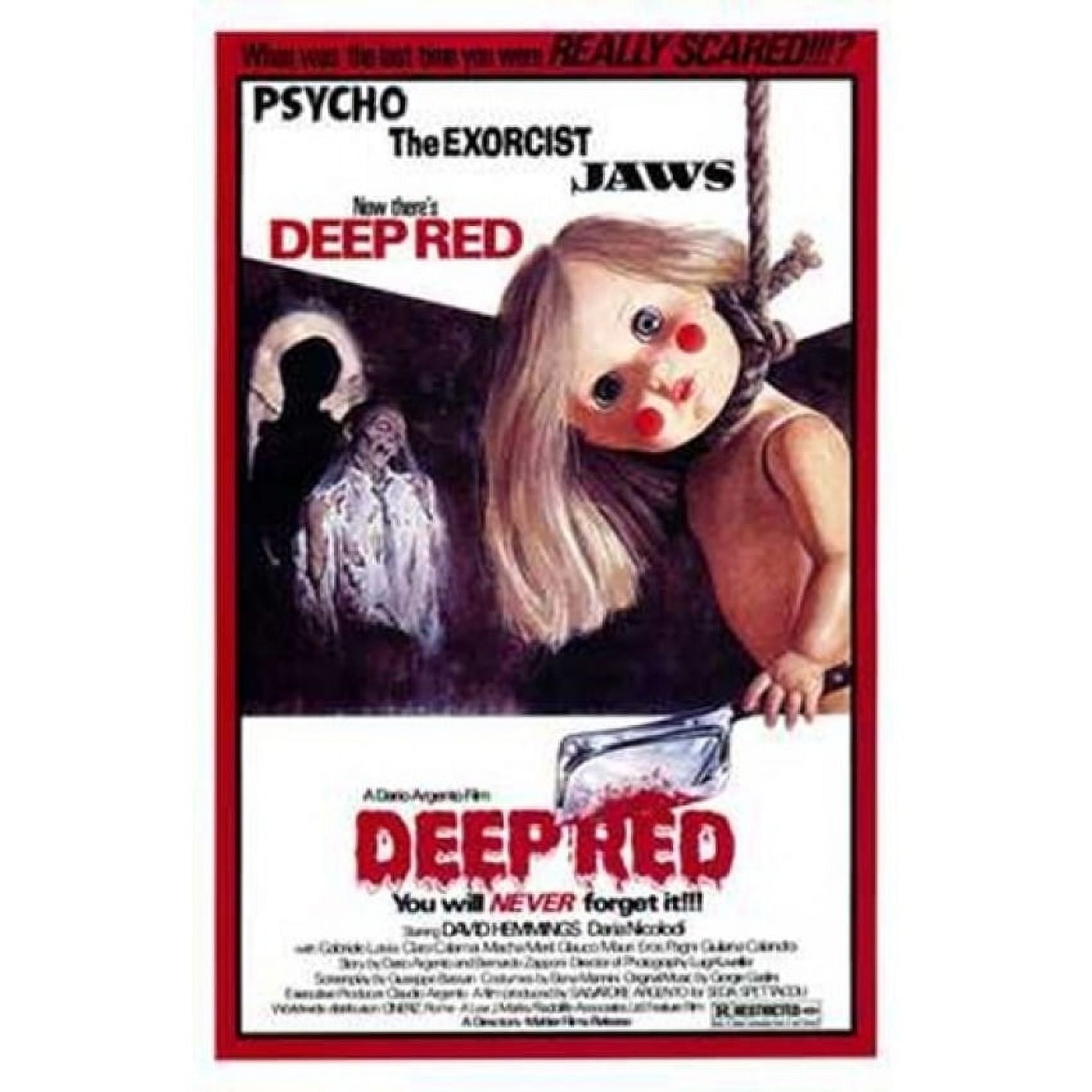 Deep Red Movie Poster (11 x 17) - Walmart.com