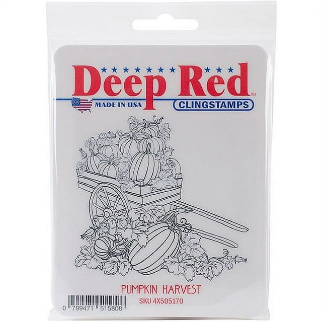 Deep Red Rubber Stamp Pumpkin Harvest Fall Patch - Walmart.com