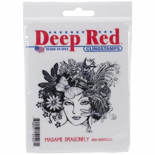 Deep Red Stamps 4X505137 Deep Red Cling Stamp 3 in. x 3 in. -Madame ...