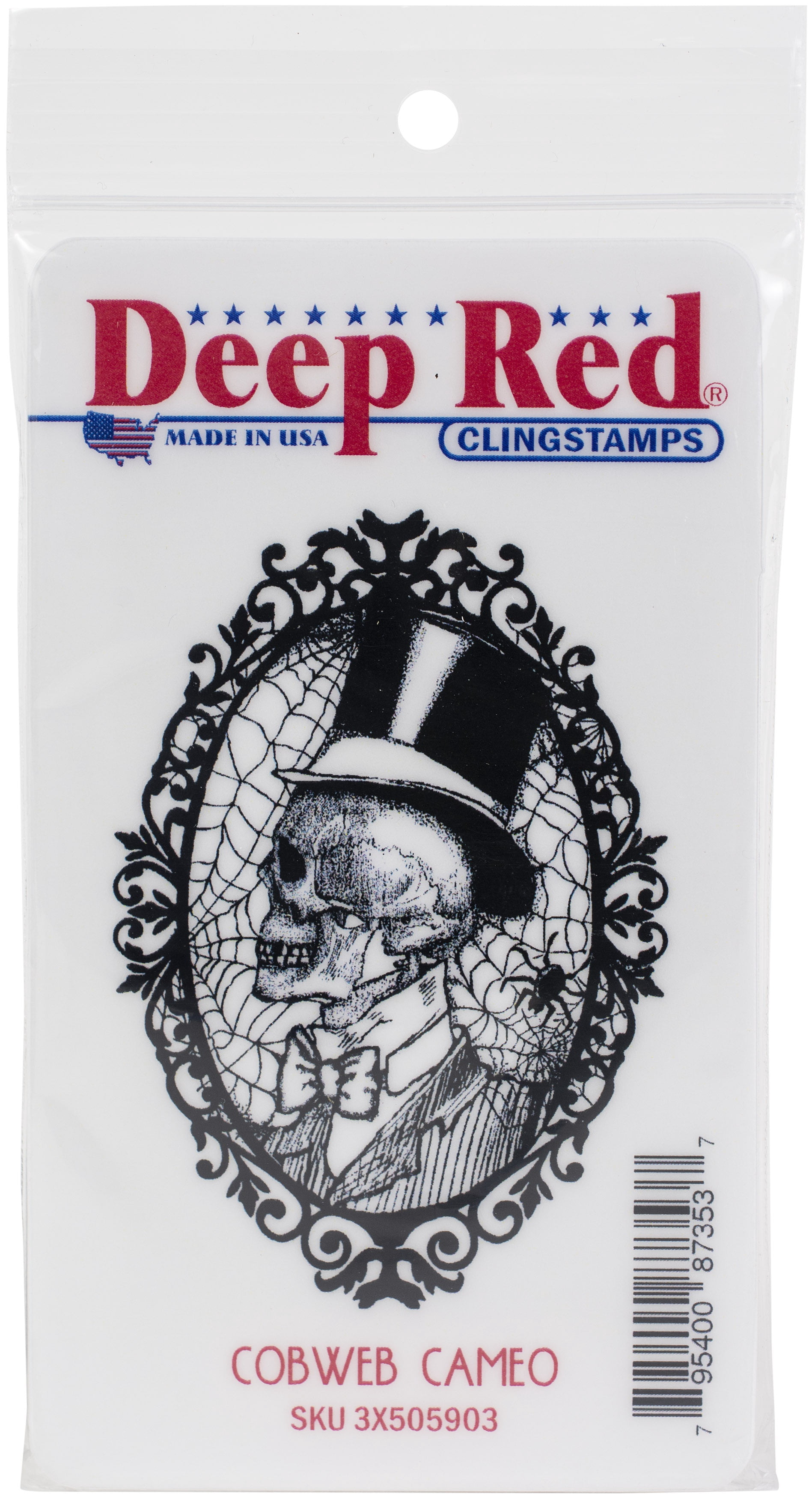 Deep Red Stamps Cobweb Cameo - Walmart.com