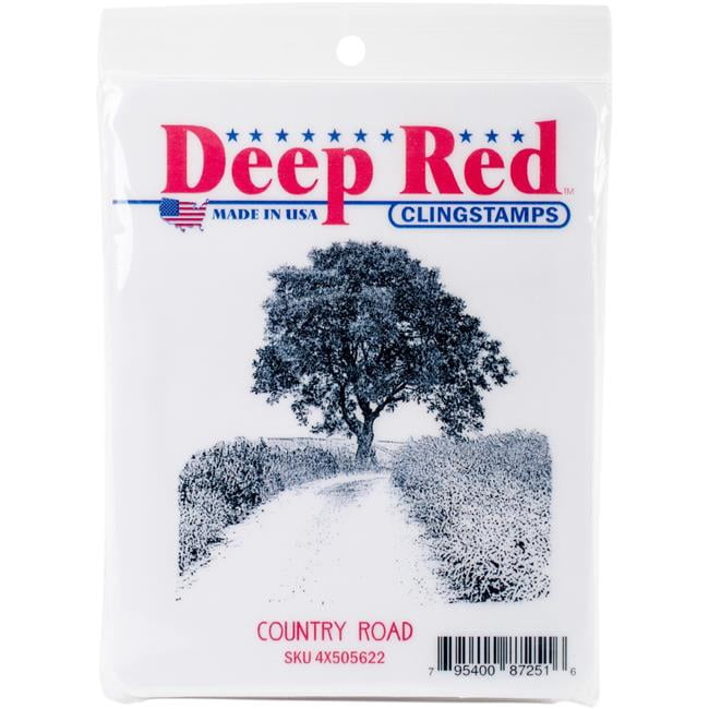 Deep Red Stamps Country Road Rubber Cling Stamp 3 x 3.1 inches ...