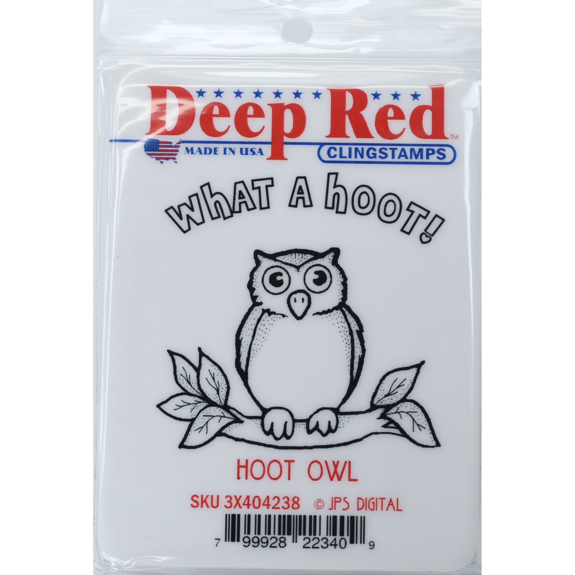Deep Red Stamps Hoot Owl Rubber Cling Stamp 2 x 2 inches. - Walmart.com