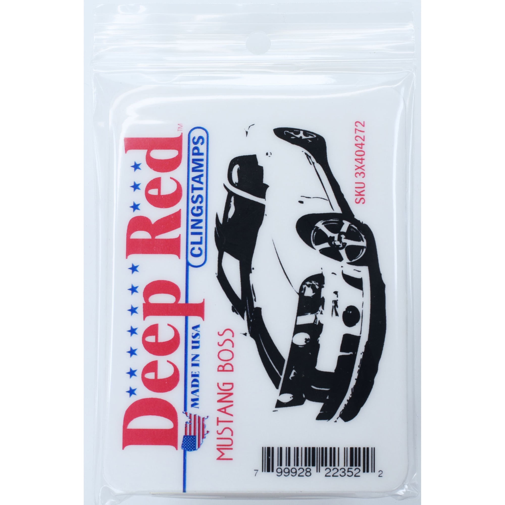 Deep Red Stamps Mustang Boss Rubber Cling Stamp 2 x 2.1 inches ...