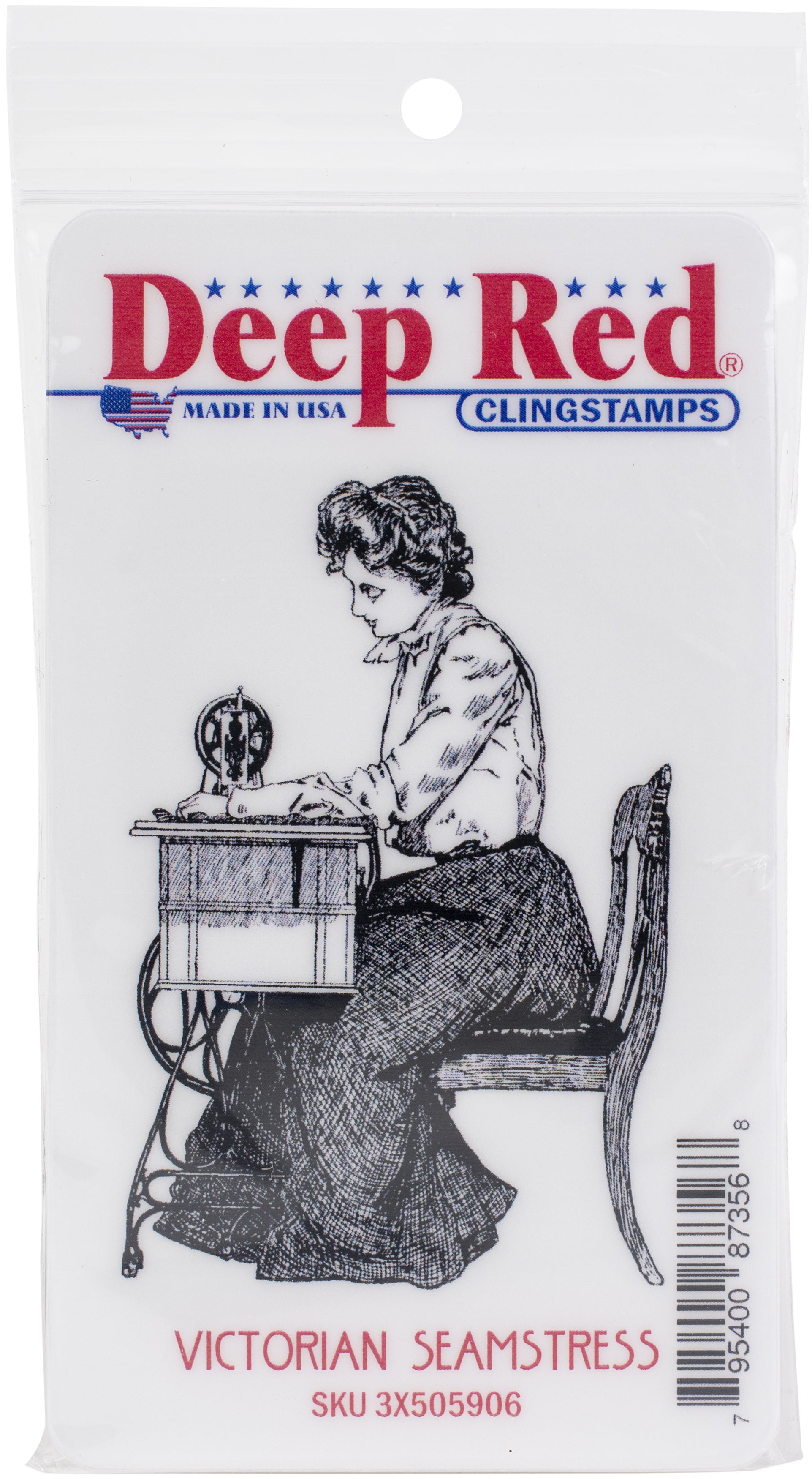Deep Red Stamps Victorian Seamstress - Walmart.com