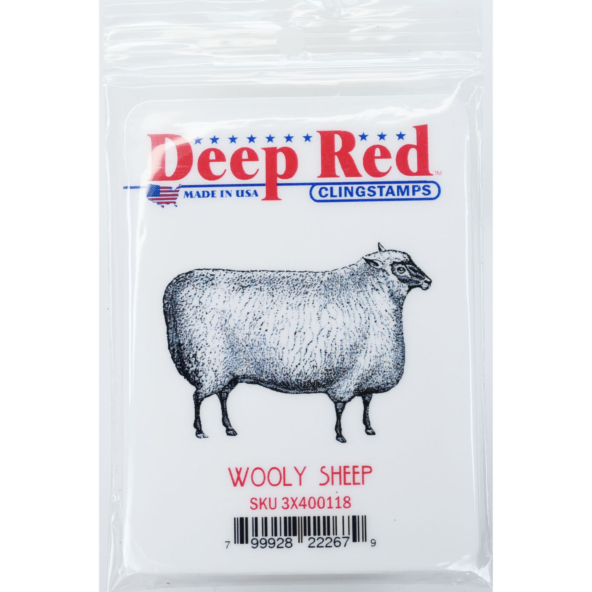 Deep Red Stamps Wooly Sheep Rubber Stamp - Walmart.com