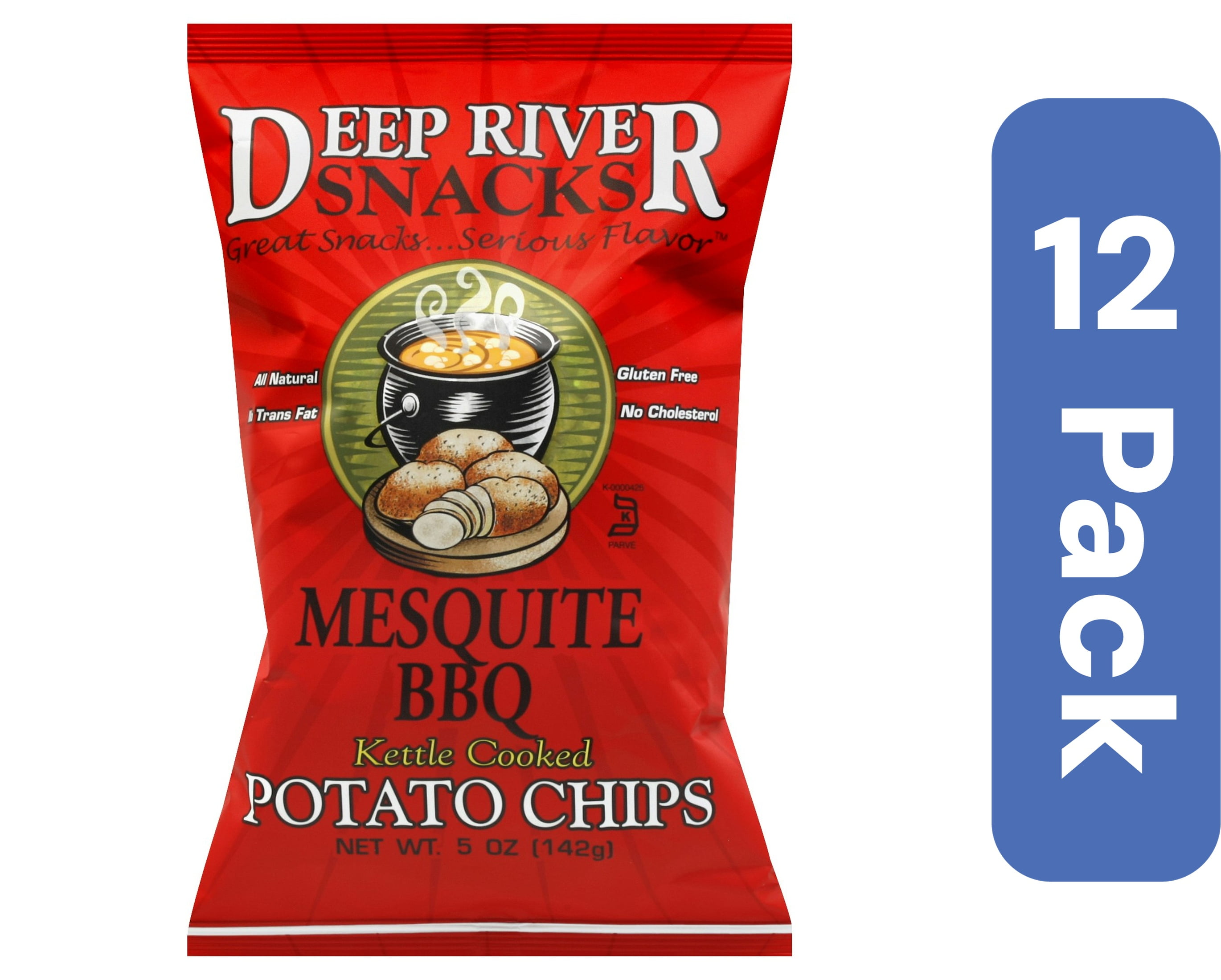 Deep River Chips Kettle Mesquite BBQ 5 oz (Pack Of 12) - Walmart.com