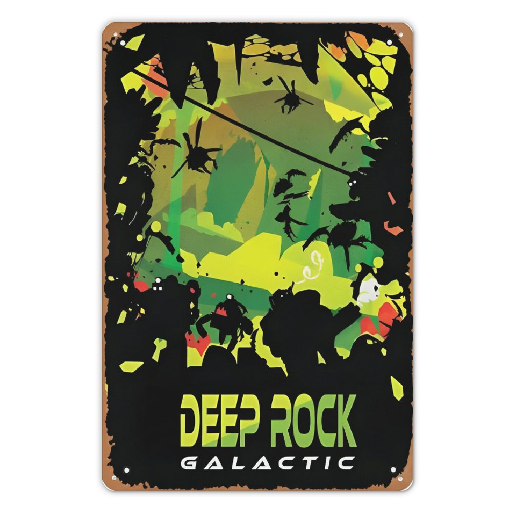 Deep Rock Galactic Fanart Artwork Poster Vintage Retro Metal Sign 8x12 ...