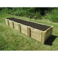 Deep Root Cedar Soil Vegetable Raised Garden Bed, 2 ft. x 10 ft. x 16.5 ...