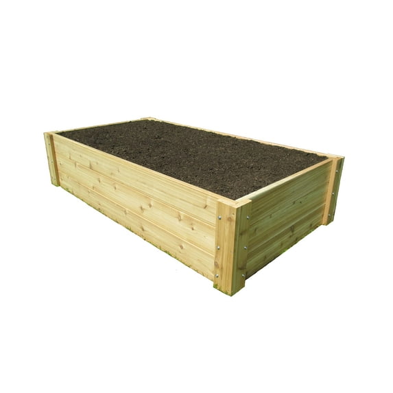 Deep Root Cedar Raised Garden Bed Kit for Vegetables Flowers Herbs ...