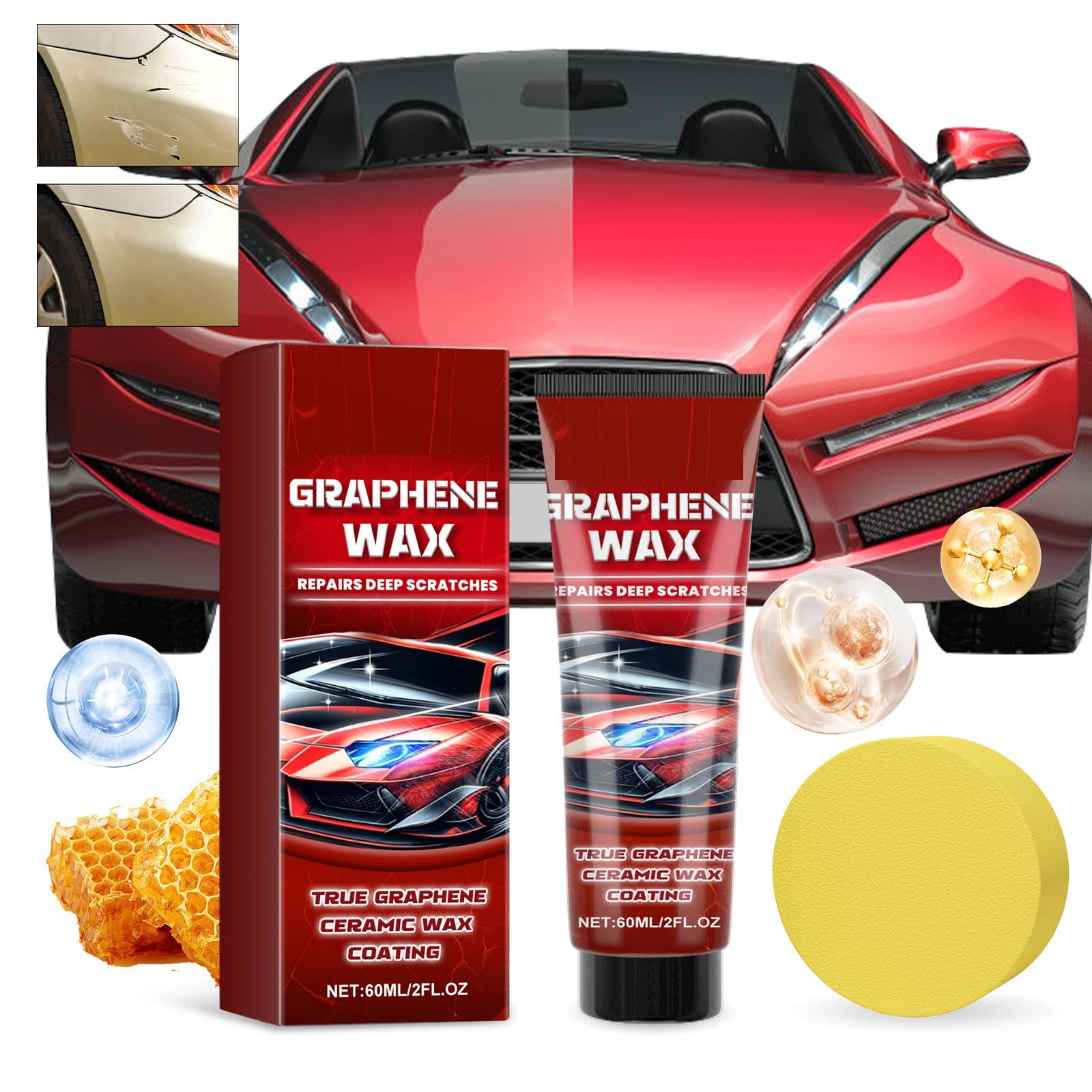Deep Scratch Car Scratch Wax Polishing Paste Kit, Complete Scratch ...