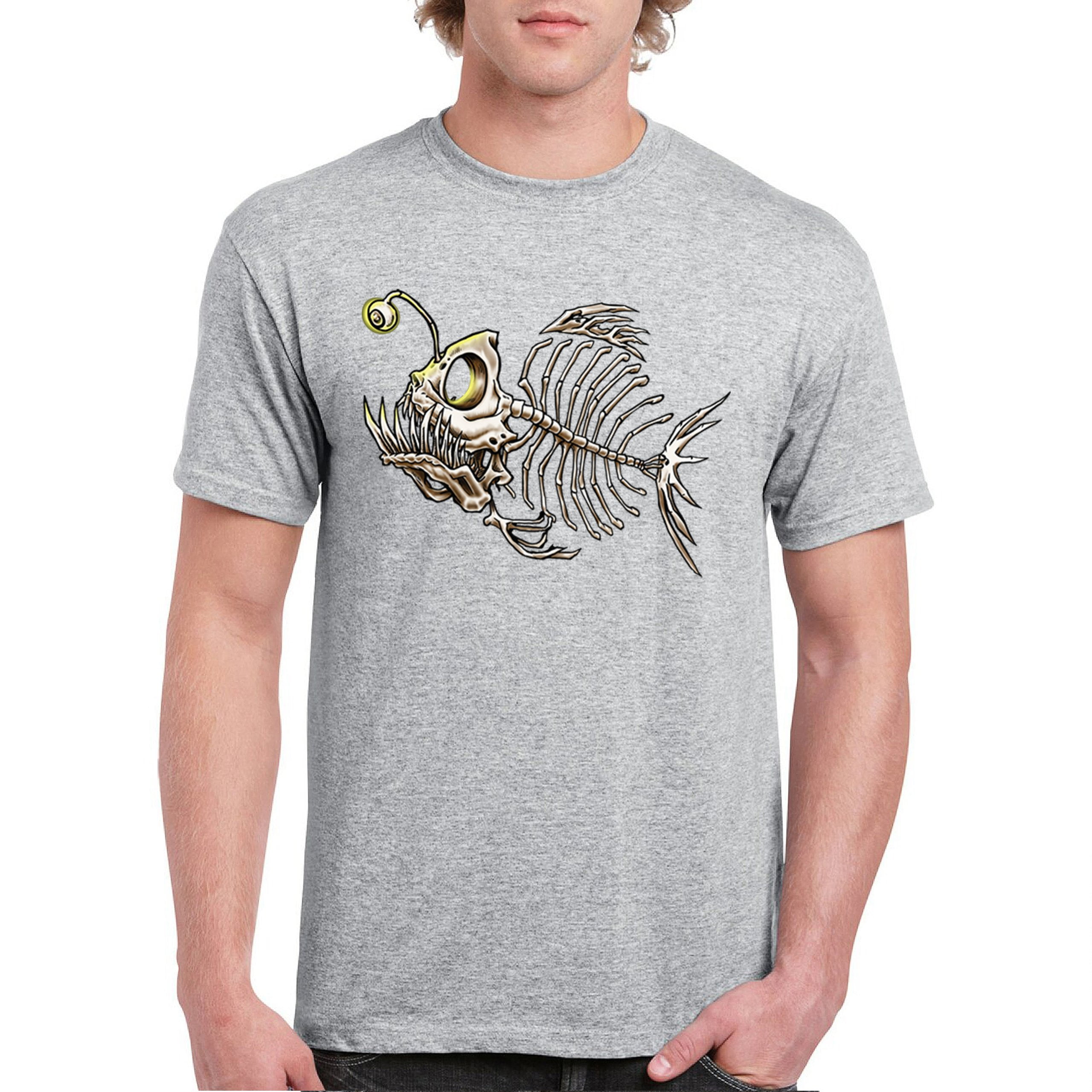 Deep Sea Angler Fish Skeleton T-shirt Fishermen Fishing Lover Gift ...