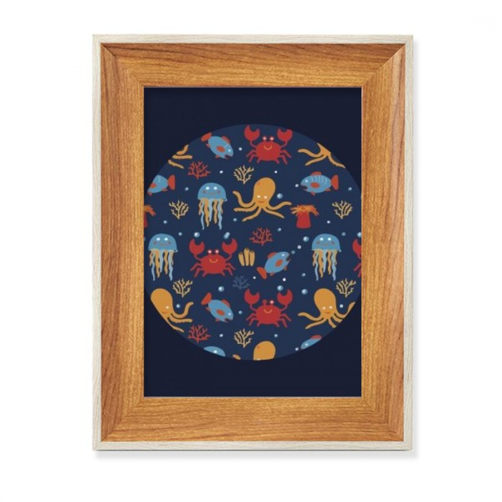 Deep Sea Cuttlefish Jellyfish Crab Desktop Wooden Photo Frame Display ...