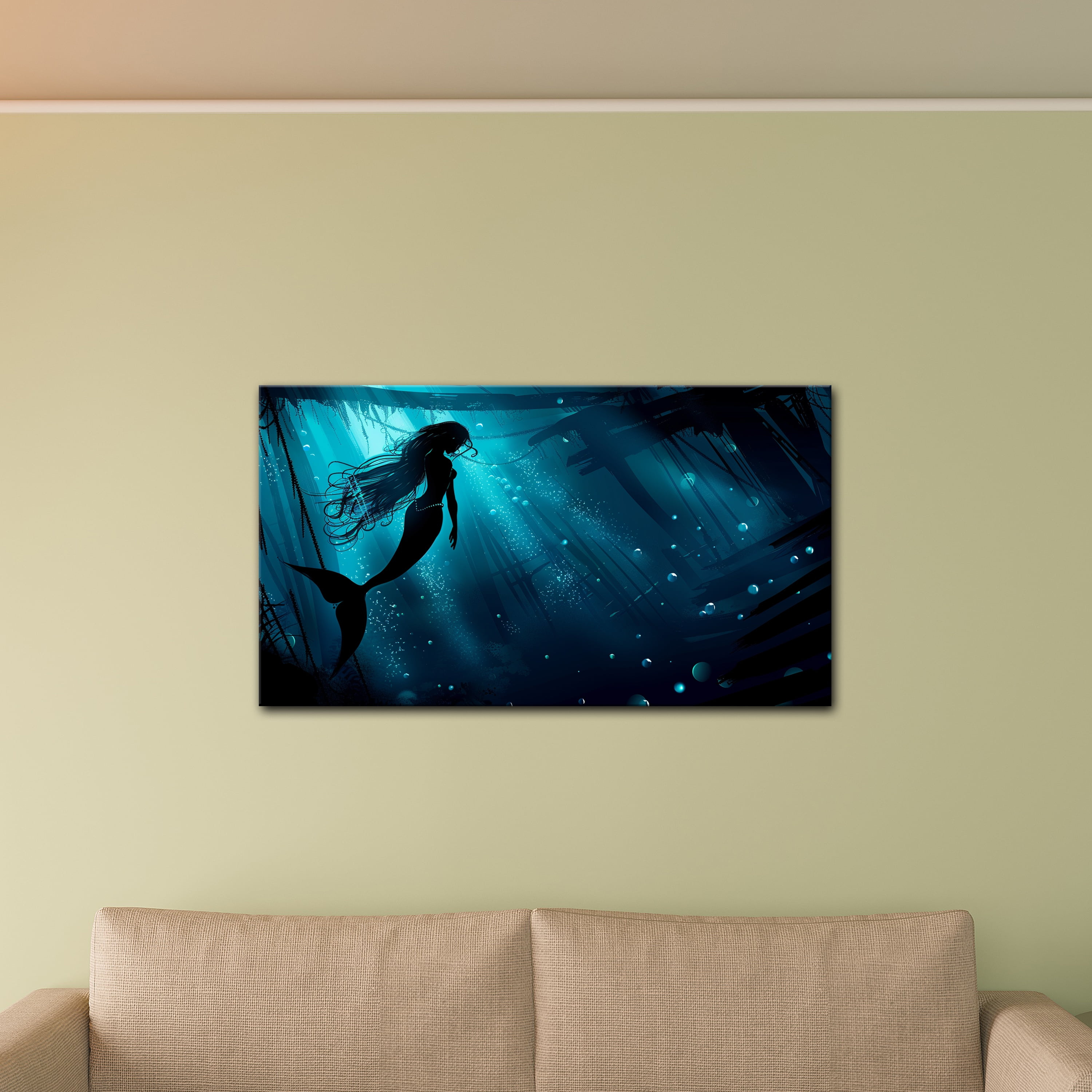 Deep Sea Dream - Mermaids in Deep Sea Ruins (16 "x24" customizable) by ...