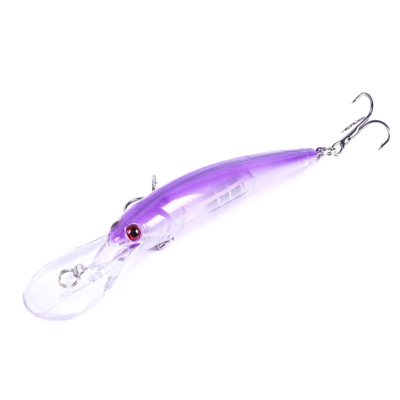 Deep Sea Fishing Lure 10g Big Minnow Wobbler Rainbow Artificial Hard ...