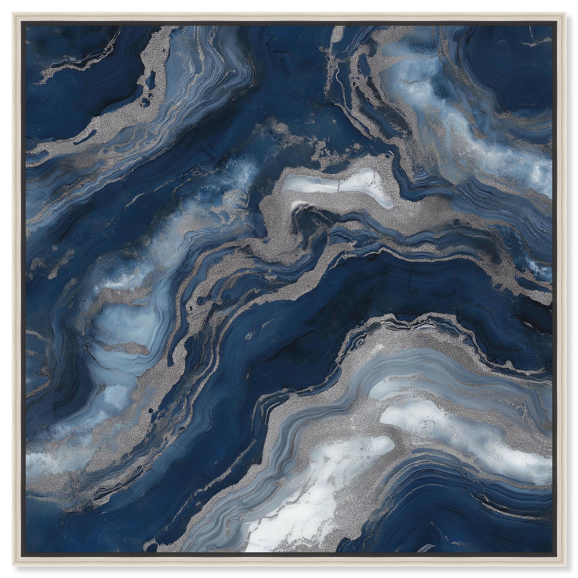 Deep Sea Geode I Canvas Geode Wall Art by Art Remedy, Silver Frame, 24 ...