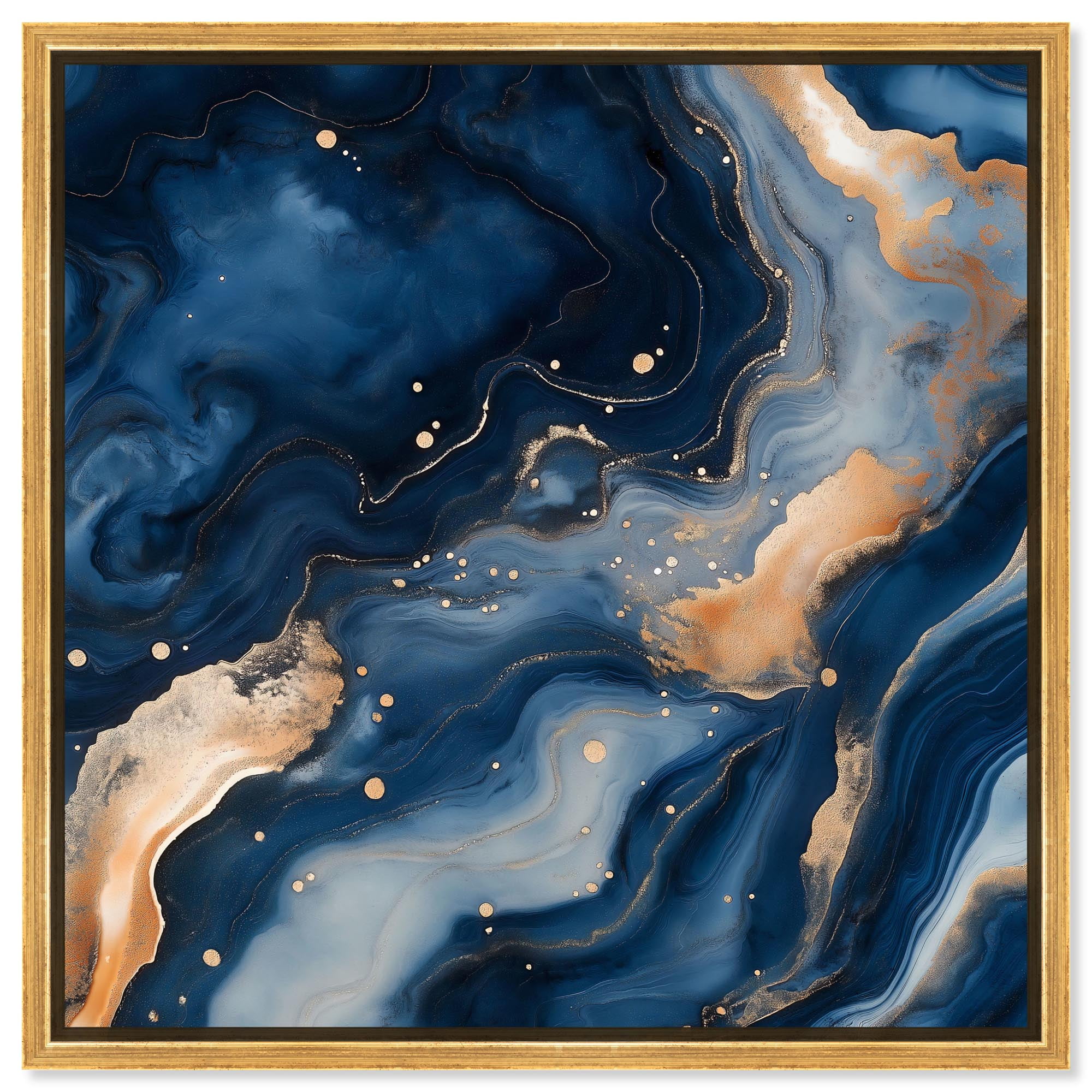 Deep Sea Geode III Canvas Geode Wall Art by Art Remedy, Gold Frame, 16 ...