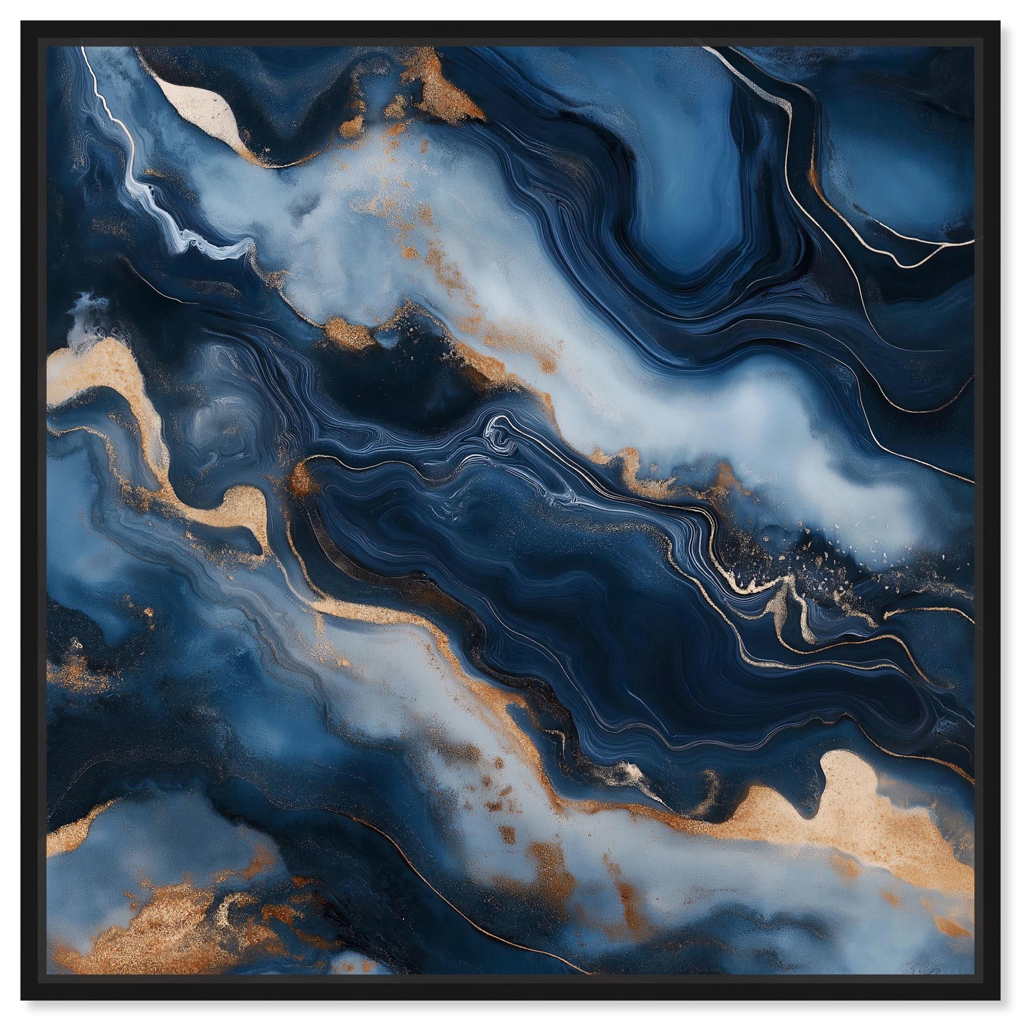 Deep Sea Geode IV Canvas Geode Wall Art by Art Remedy, Black Frame, 24 ...