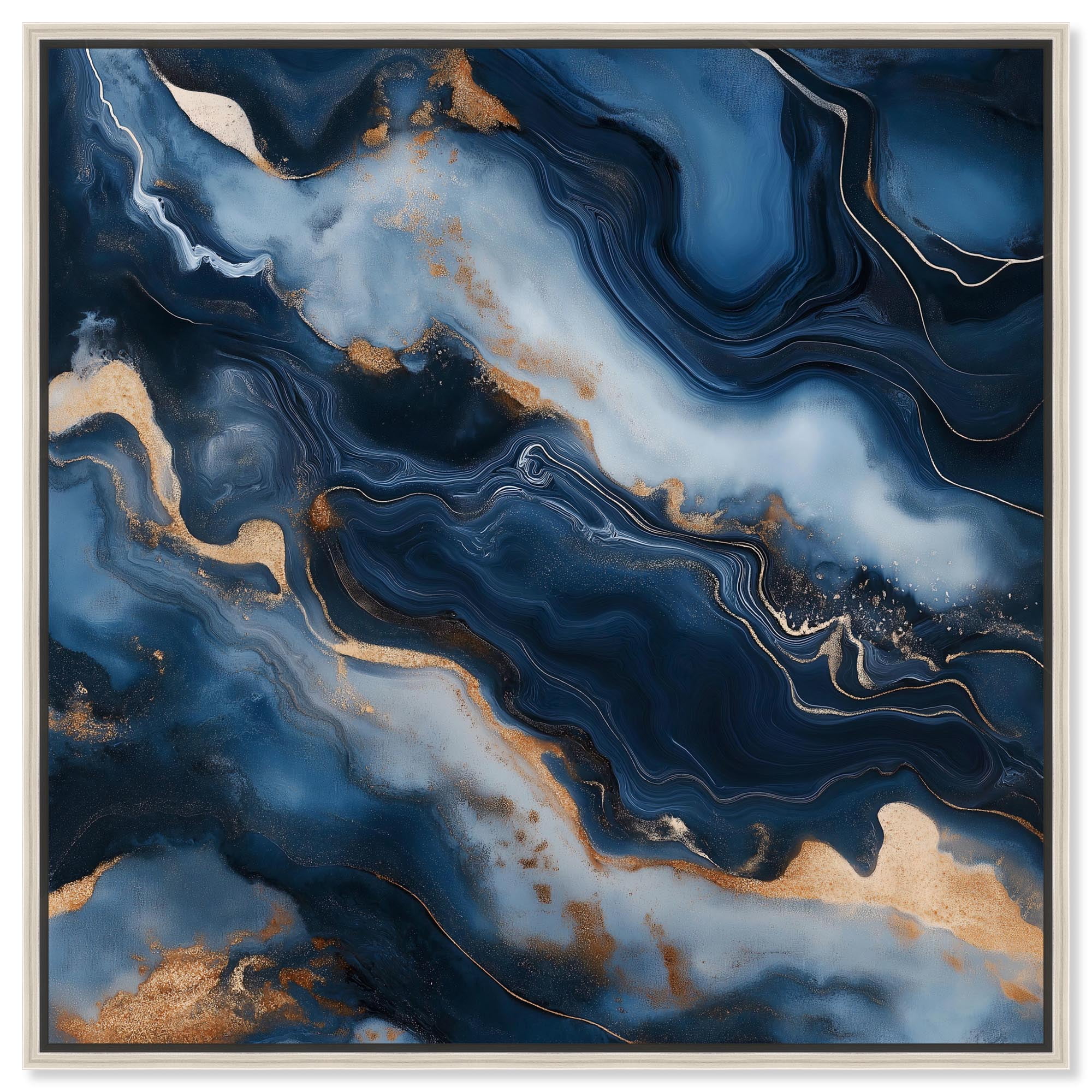 Deep Sea Geode IV Canvas Geode Wall Art by Art Remedy, Silver Frame, 12 ...