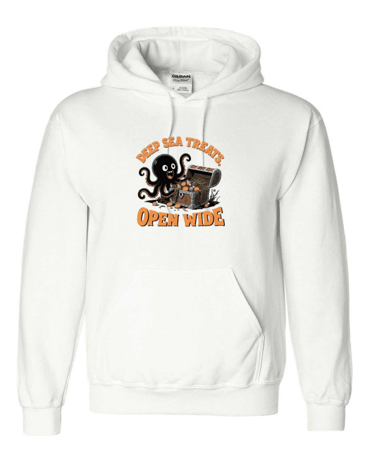 Deep Sea Ghost Octopus Treasure Chest Spooky Ocean Nautical Graphic Hoodie Shirt up to size 5XL ...