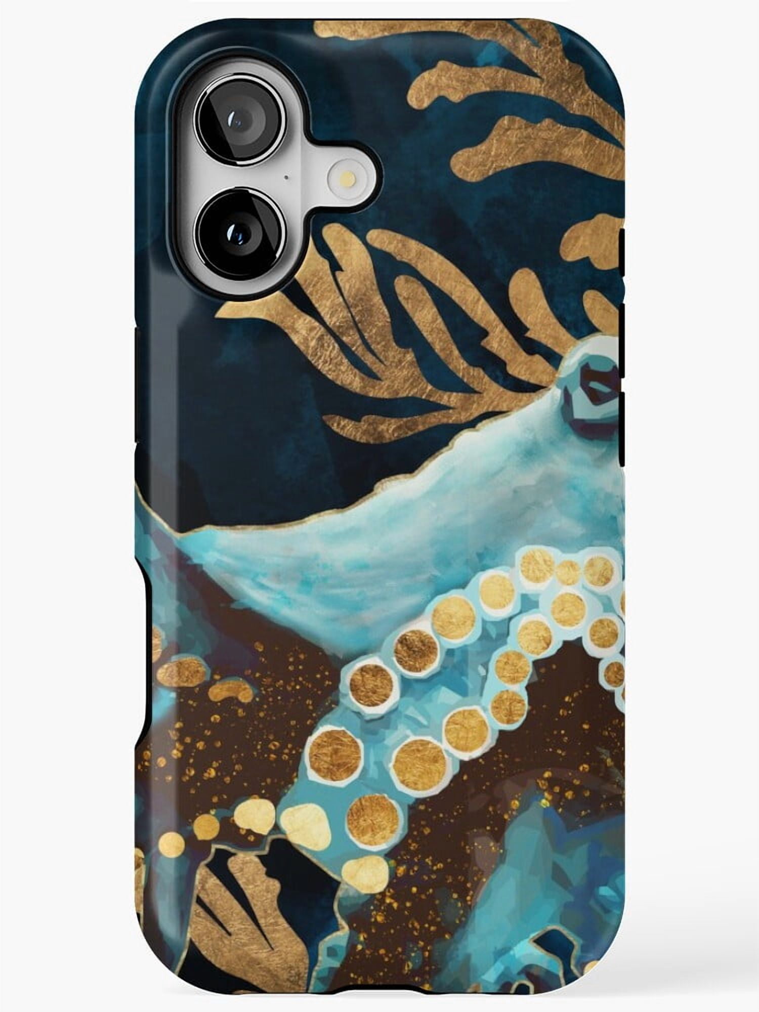 Deep Sea Indigo Octopus Creature iPhone Case 11 12 13 14 15 16 17 Pro Max - Walmart.com