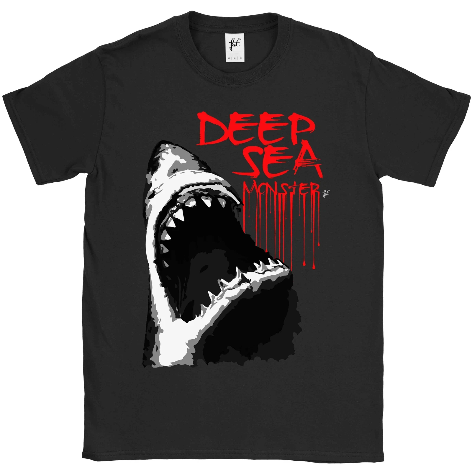 Deep Sea Monster Great White Shark Big Teeth Ocean Predator Art Unisex ...