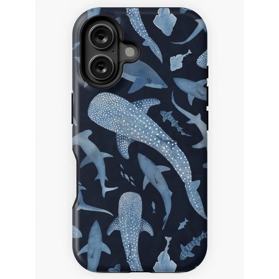 Deep Sea Ocean Shark Animal Decor Phone Case for iPhone 17 16 15 14 13 ...