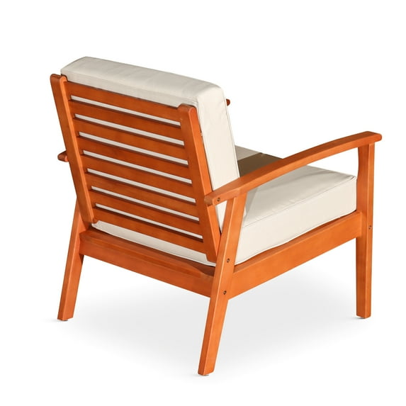 Deep Seat Chair Crafted from Eucalyptus | Natural Oil Sheen, Relaxing ...