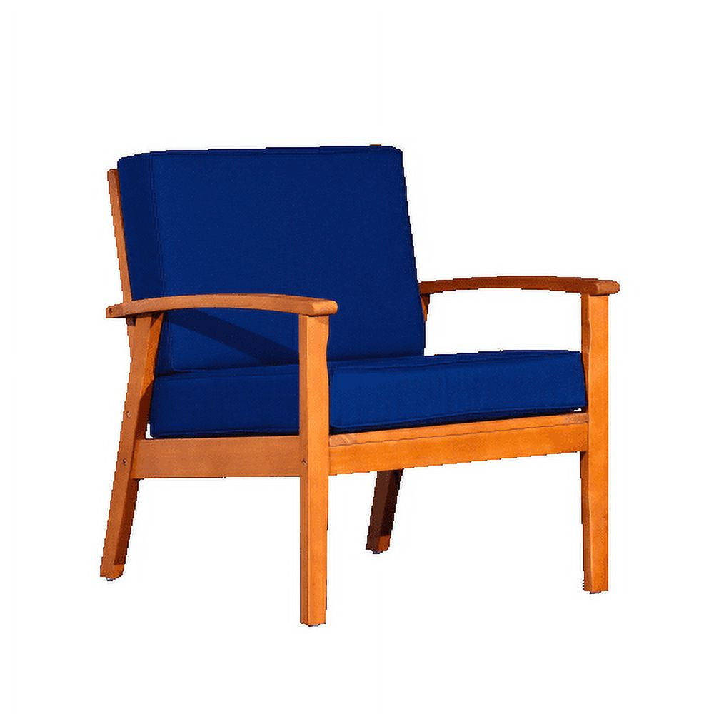 Deep Seat Eucalyptus Chair , Environmentally Friendly Wood Chair with ...