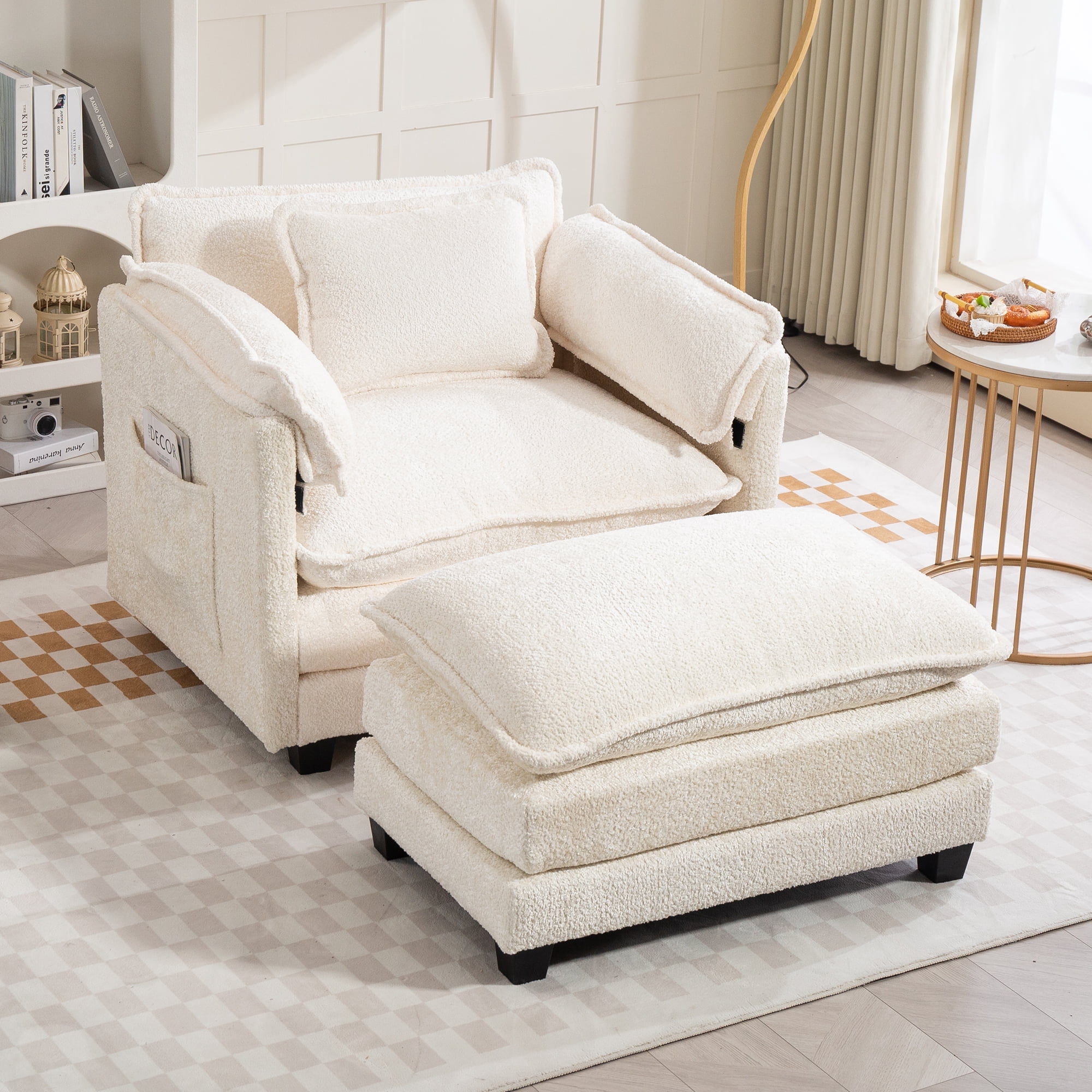 KYLE & KAY Deep Seat Sofa Couch, Comfy Cloud Couch with Thick Armrests ...