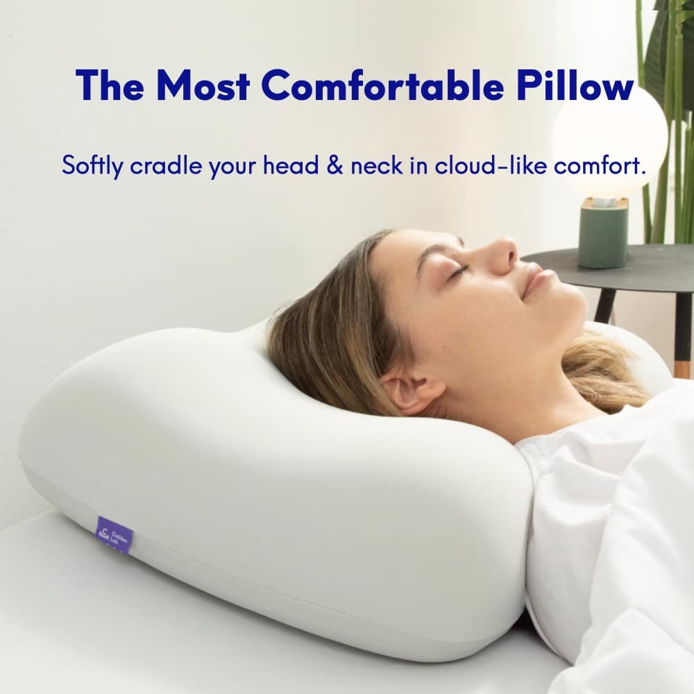 Deep Sleep Pillow, Patented Ergonomic Contour Design for Side & Back ...