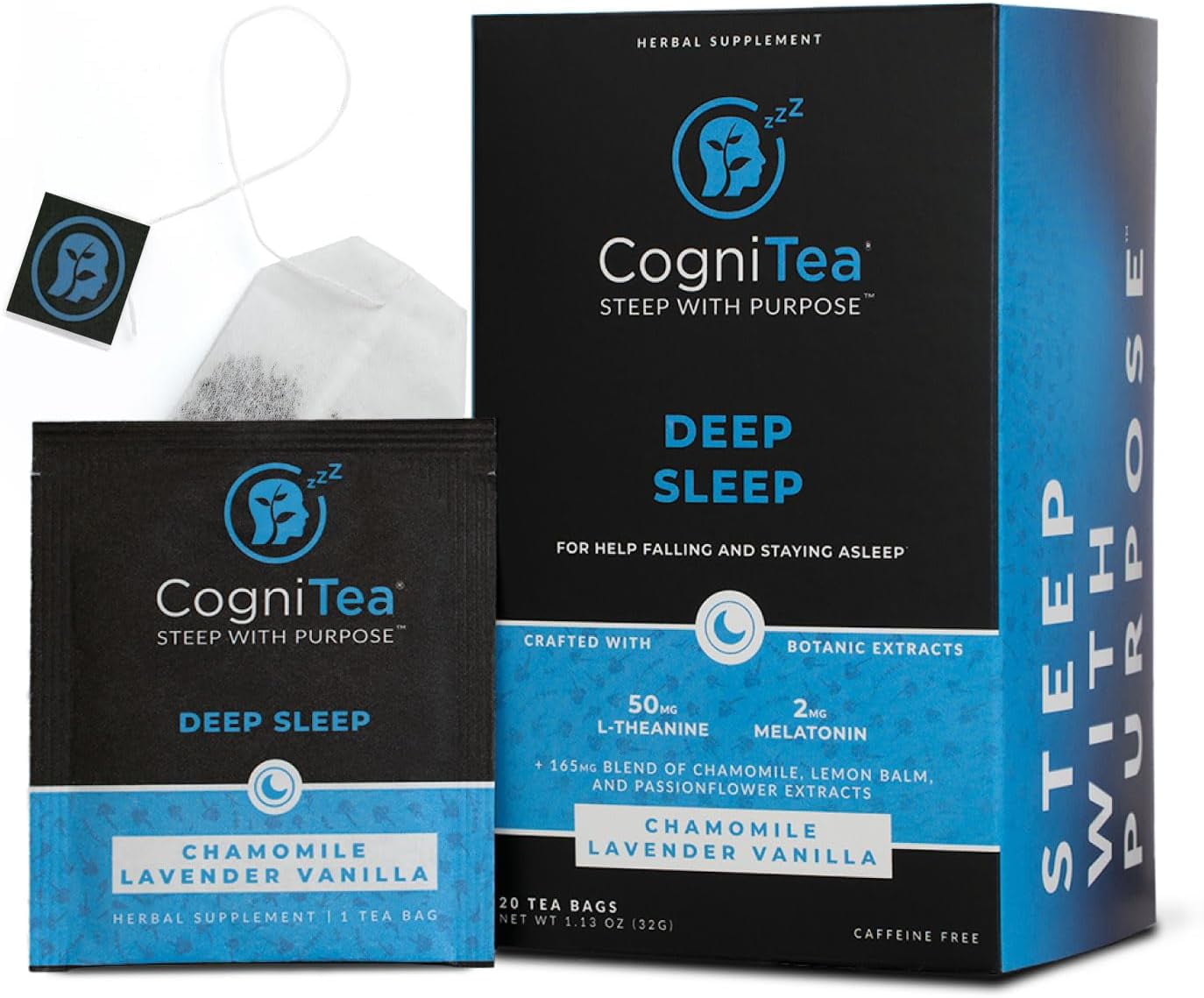 Deep Sleep Tea 2Mg Melatonin Tea & And 50Mg L-Theanine For Deep Sleep ...