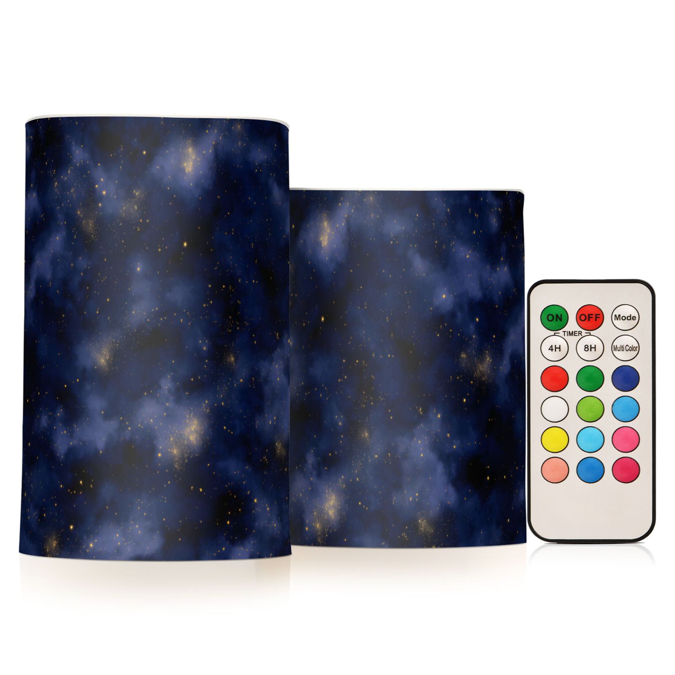 Deep Space Sky Flameless LED Candle Set with Remote, Battery Operated ...