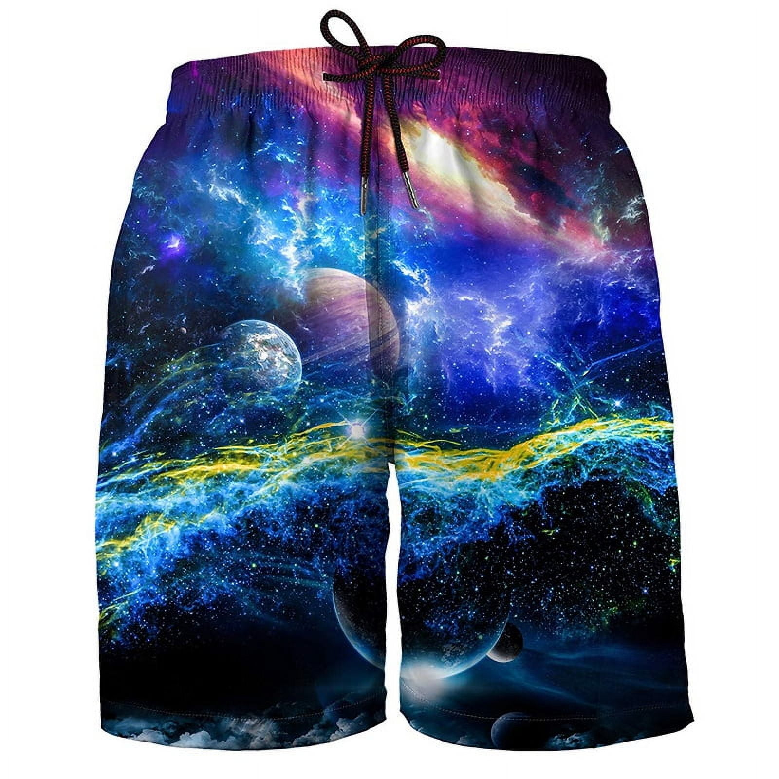 Deep Starry Sky Graphic Shorts Pants Men 3D Print Fantasy Casual y2k ...