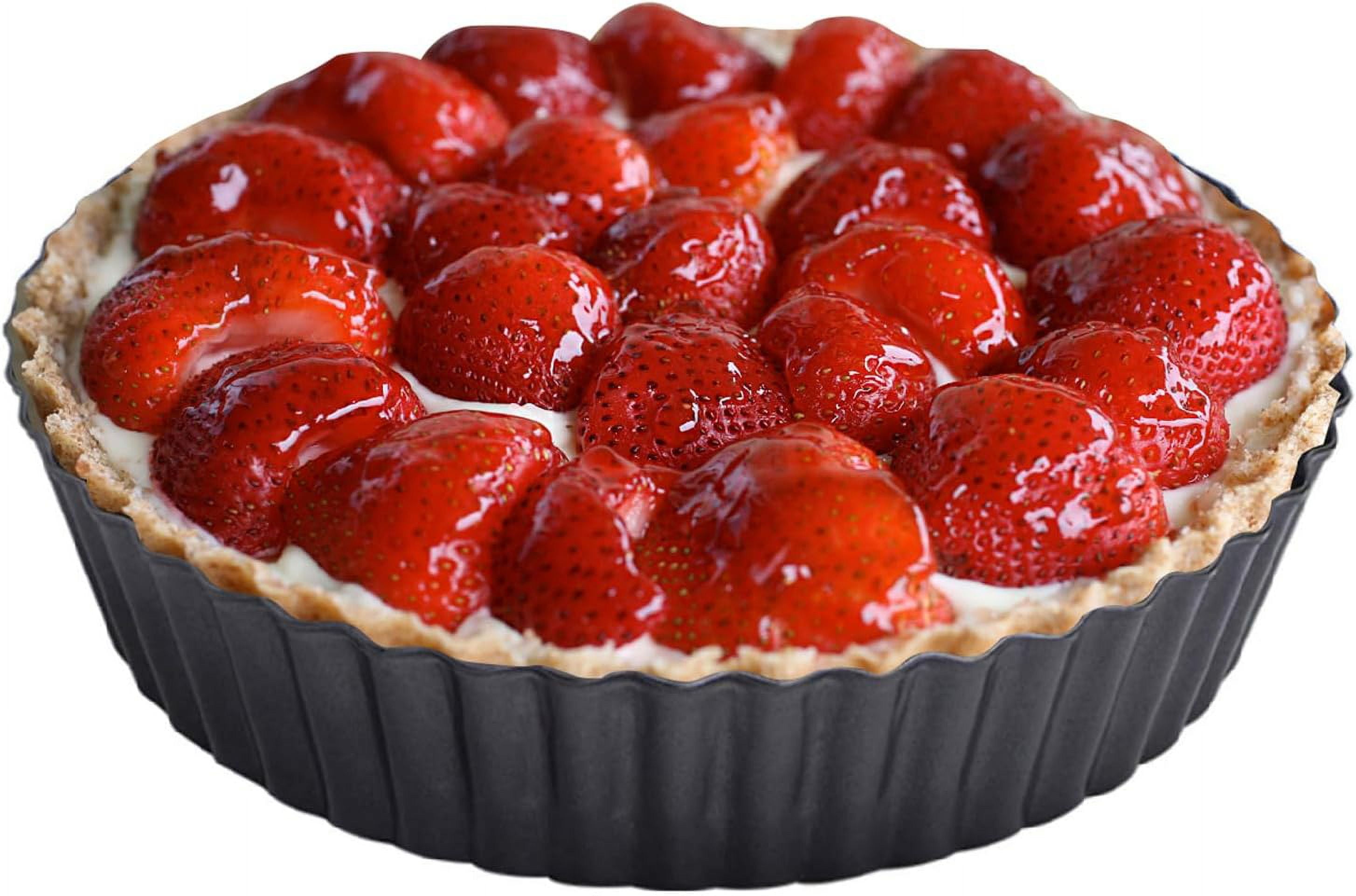 Deep Tart Pan, 9.5 x 2.2 Inches Non-Stick Tall Tart Pan Bottom Can Be ...