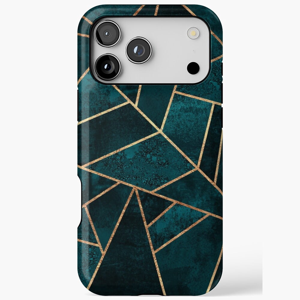 Deep Teal Stone Faux Marble Texture Jewel Luxury Mineral Case for ...