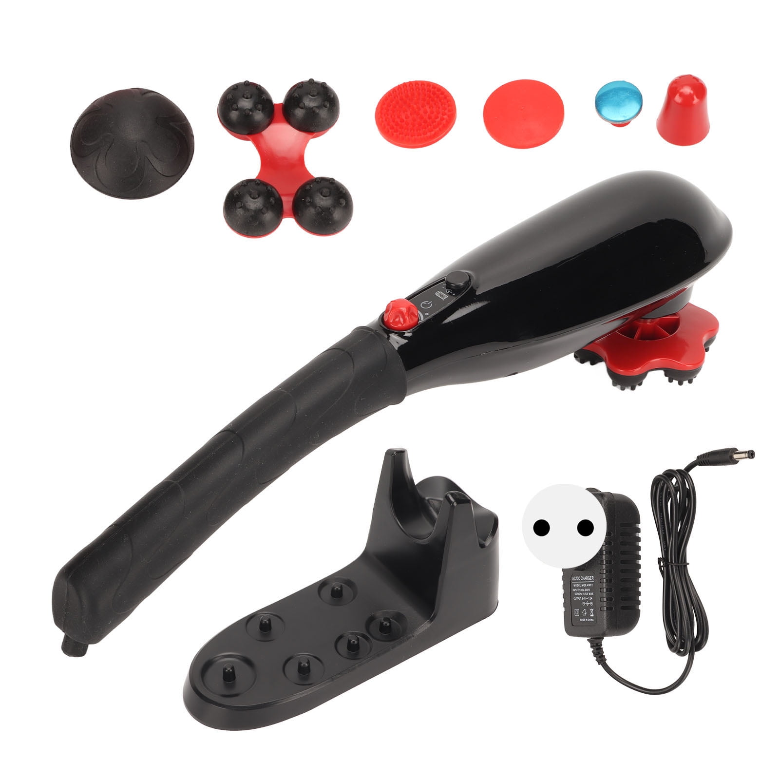 Deep Tissue Long Handle Percussion Massager Cordless Rechargeable ...