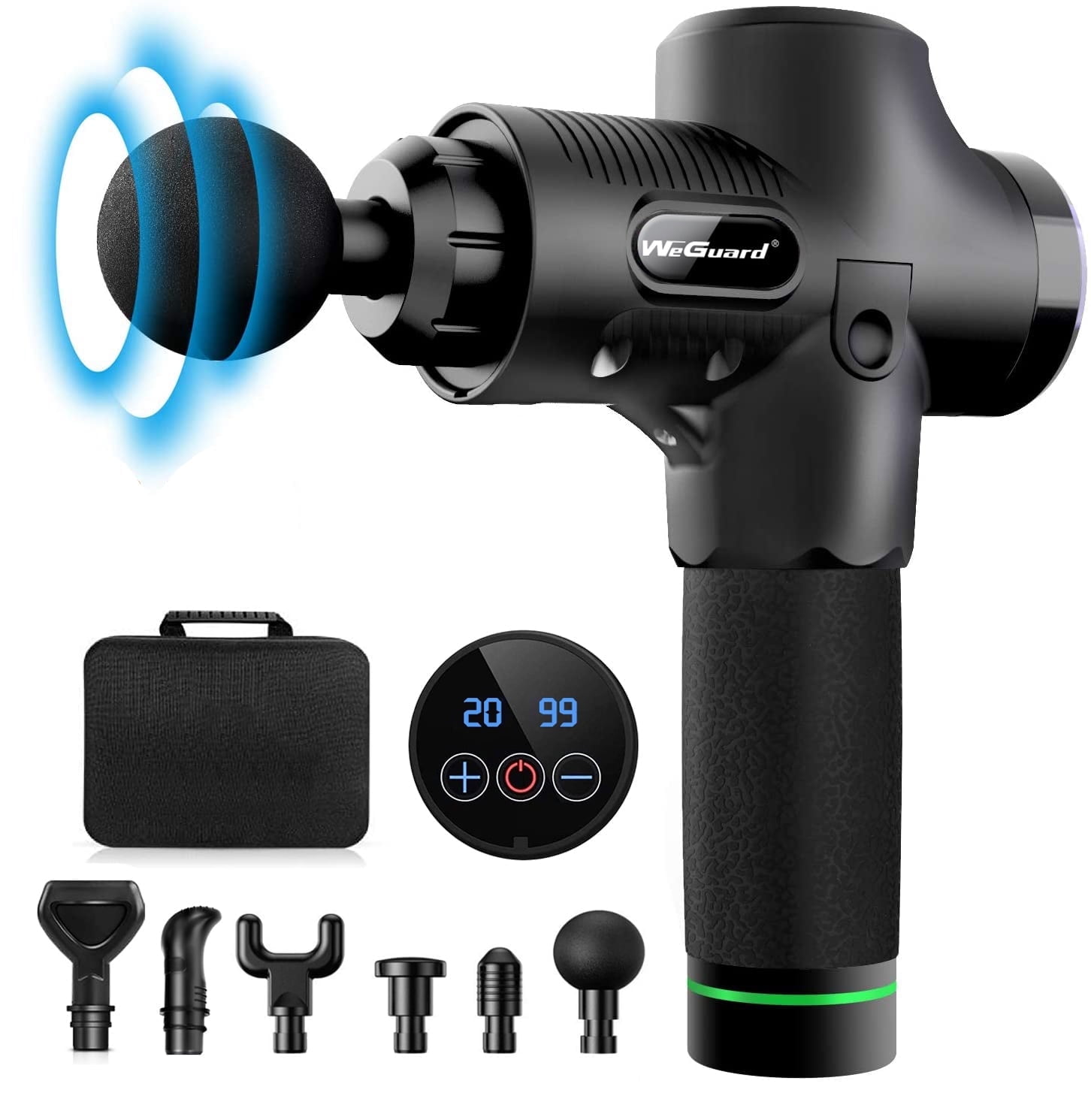 Deep Tissue Massage Gun, WeGuard G7 Pro Massager Deep Tissue Percussion ...