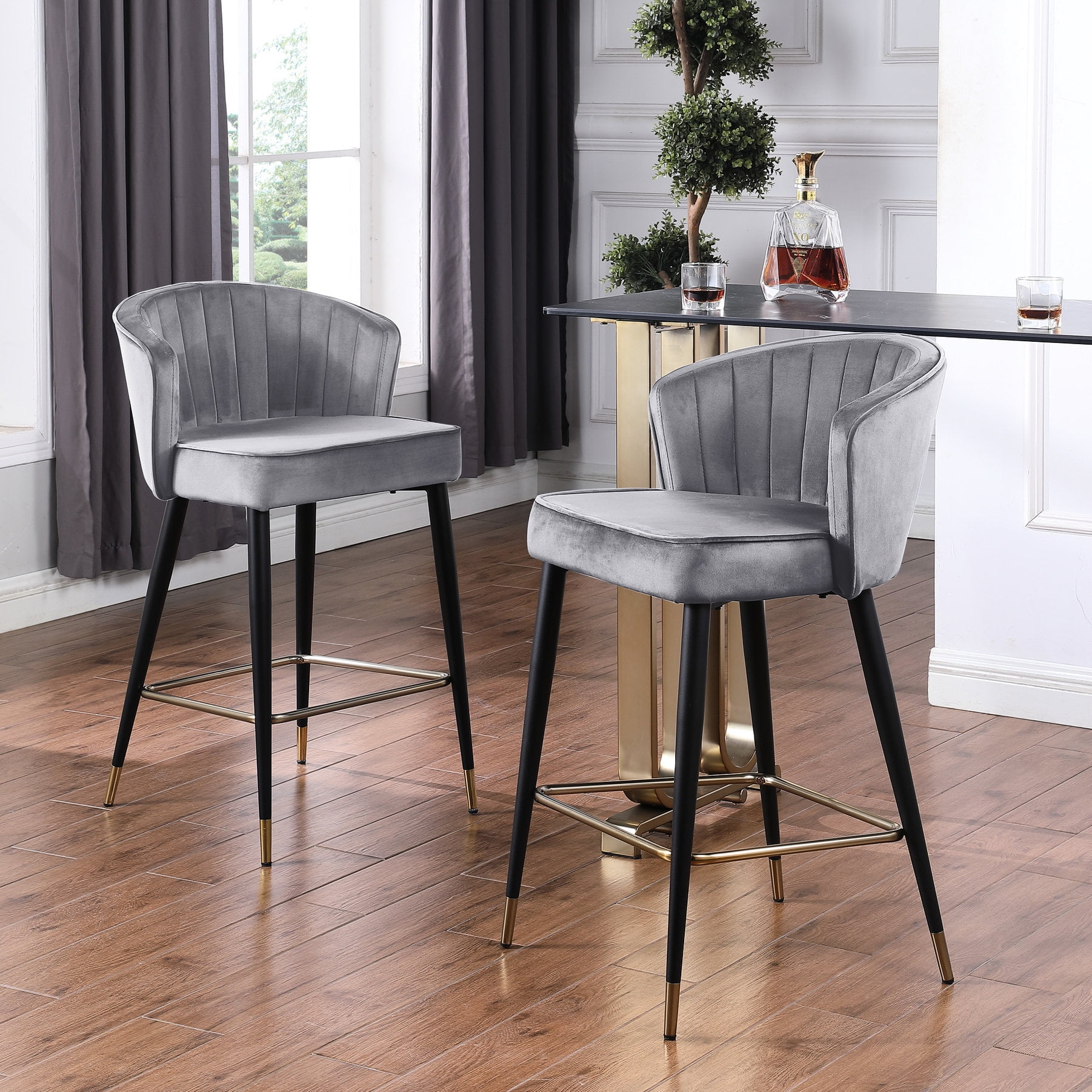 Deep Tufting & Gray Velvet - Retail Store Displays, Attractive Seating ...