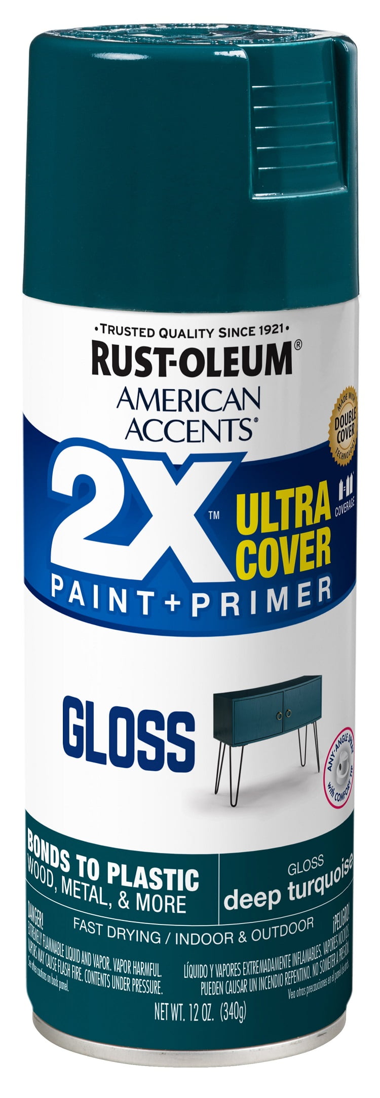 Deep Turquoise, Rust-Oleum American Accents 2X Ultra Cover Gloss Spray ...