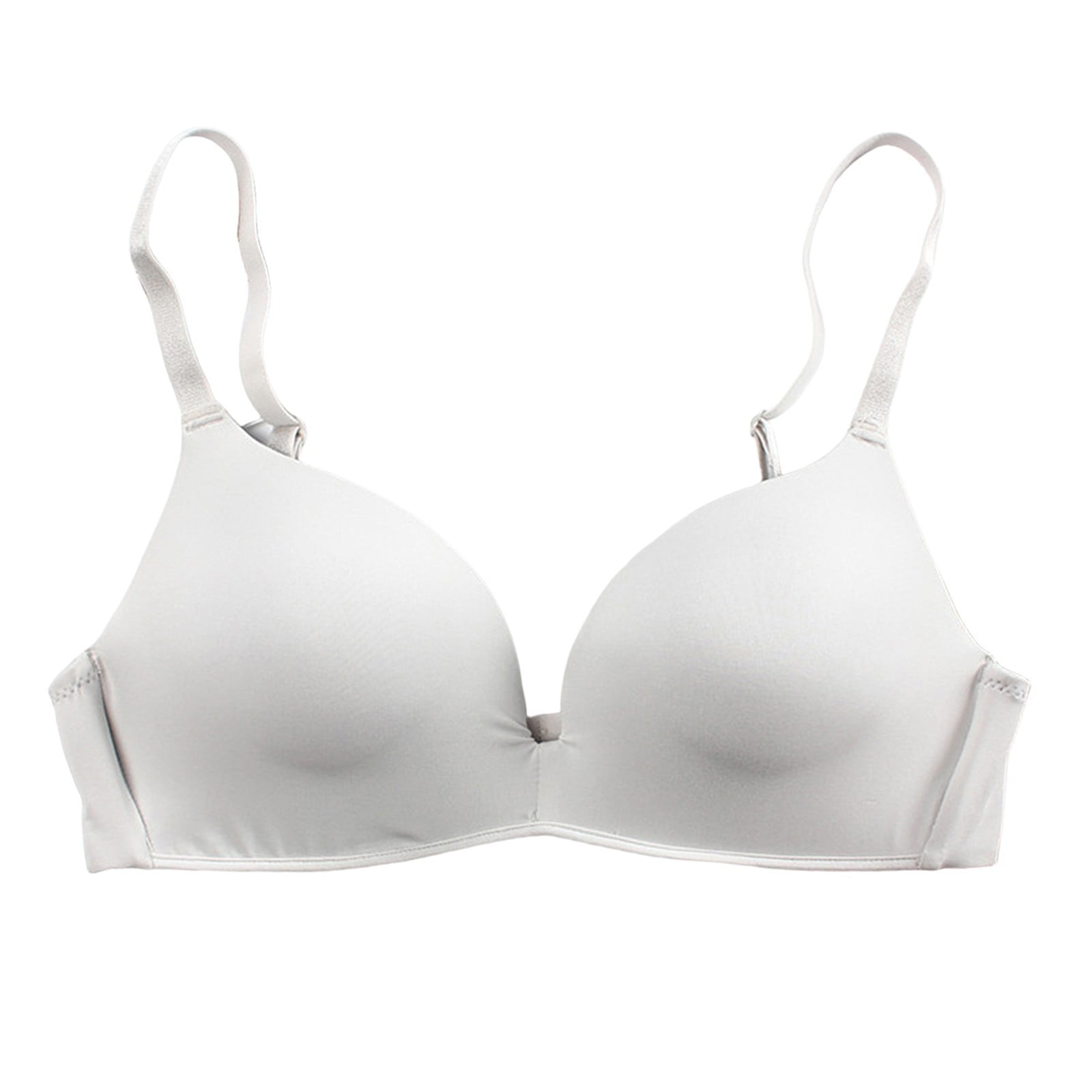 Deep V Bra, Fadeal Student Girl Thin Solid Color Bra Underwear Bralette Plunge Bra Grey M ...