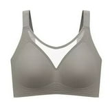 Deep V Seamless Mesh Lace Bras for Women No Underwire Wireless Bras ...