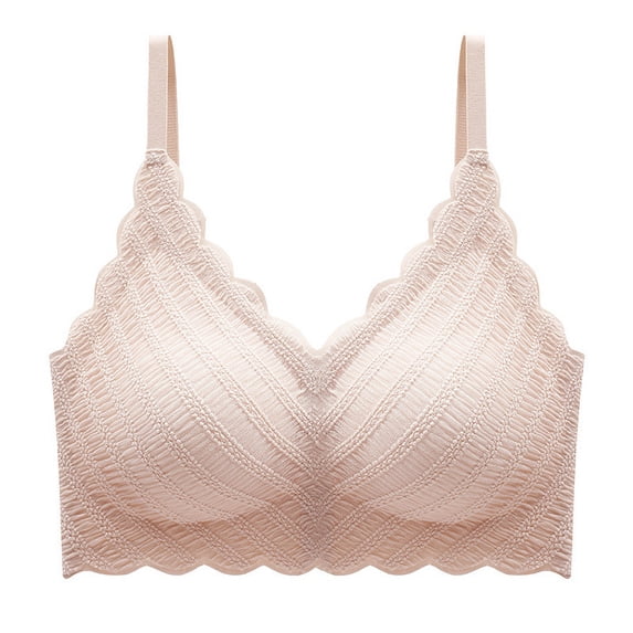 Deep V Wireless Bras for Women No Underwire Push up Bra Full Cup Bralette Seamless Shirt ...