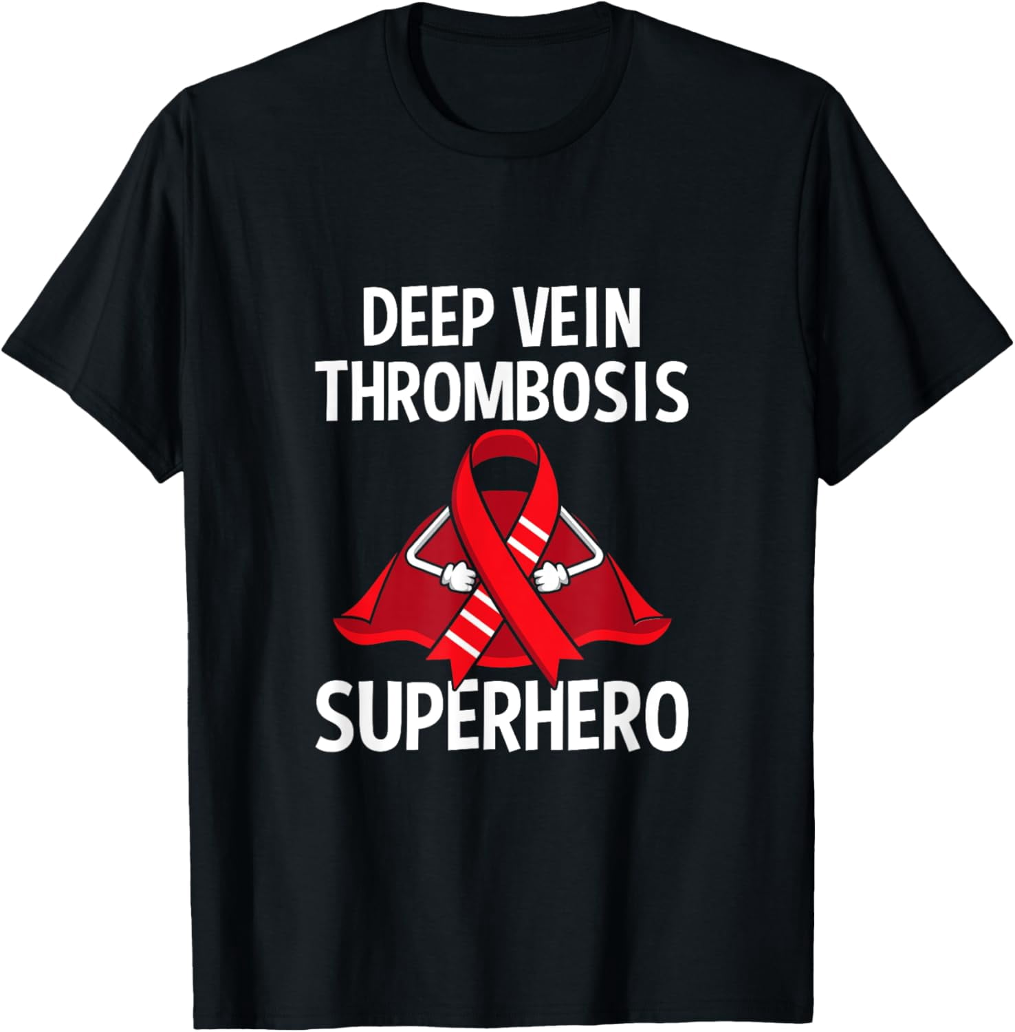Deep Vein Thrombosis Superhero Warrior Fighter Ribbon T-Shirt - Walmart.com