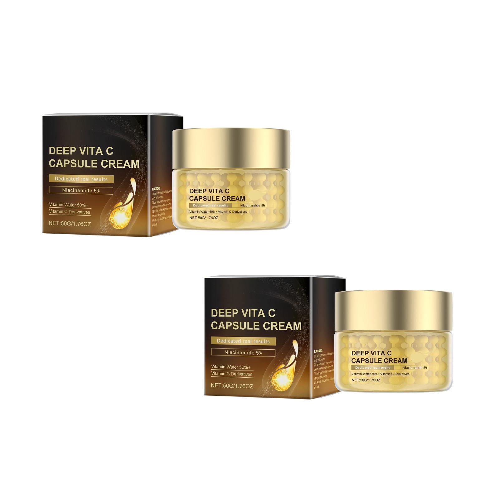 Deep Vita C Capsule Cream - Vitamin C Capsule Face Moisturizer Gel with ...