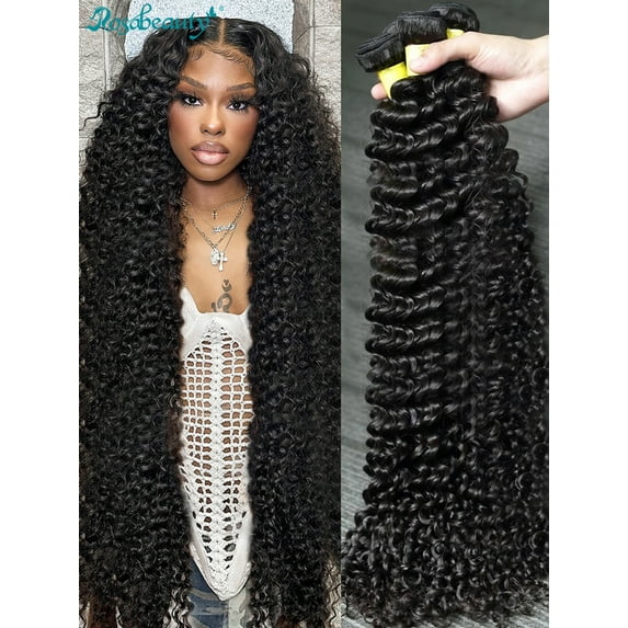 Deep Wave Human Hair Bundles Curly Hair Brazilian Weaving 28 30 40 42 ...