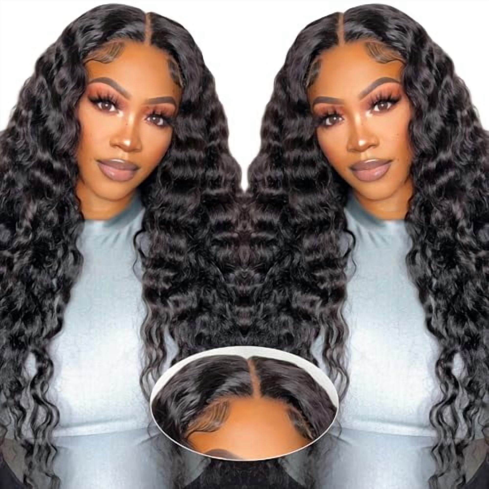 Deep Wave Lace Front Wigs Human Hair 13x4, Raw Human Hair, All-Day ...