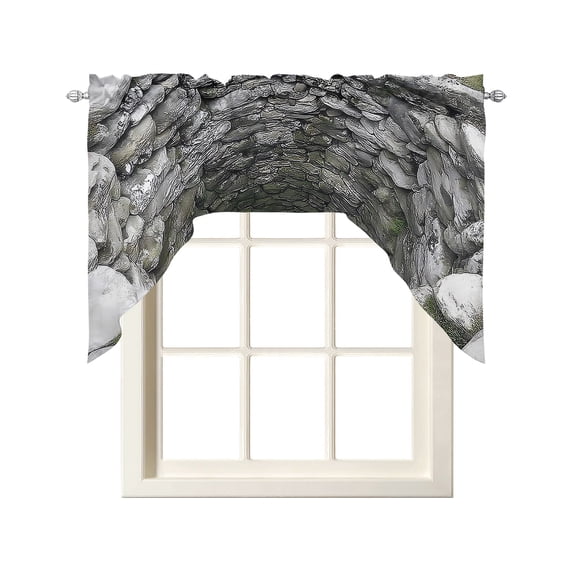 Deep Well Kitchen Swag Valances for Windows, Cave Opening Rustic ...