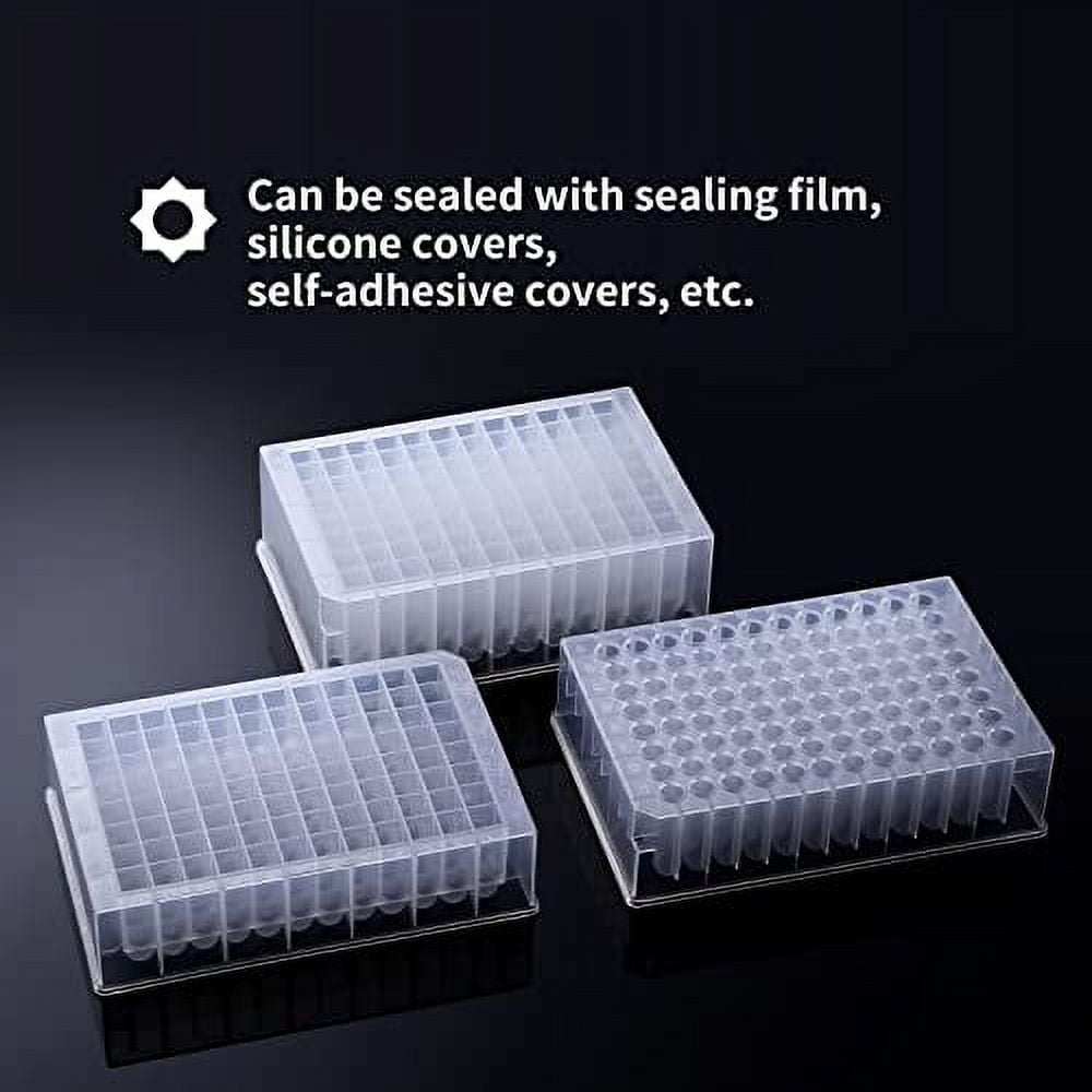 Deep Well Plate, 96PCS 2.2ml Plastic Storage Plates, Square 96 Wells, U ...
