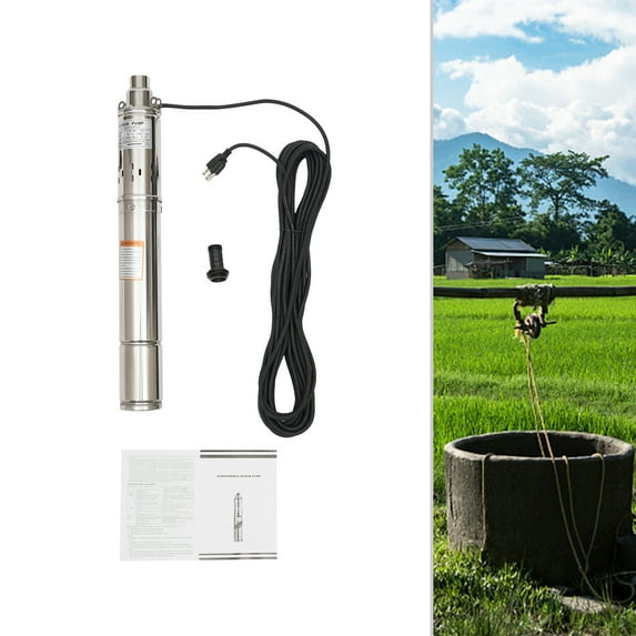 Deep Well Pump 115 V 0.75 KW 1 HP 11 GPM Flow 334.65 ft Lift Stainless ...